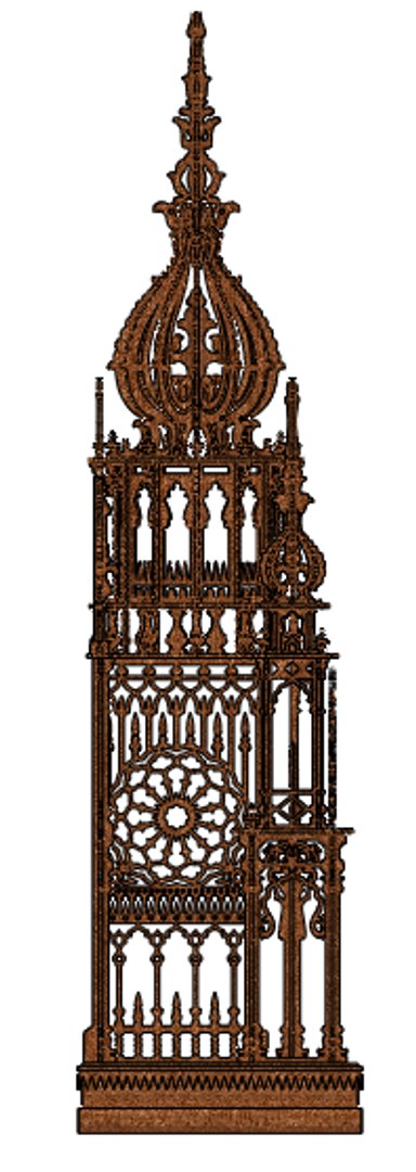 3d clock tower model