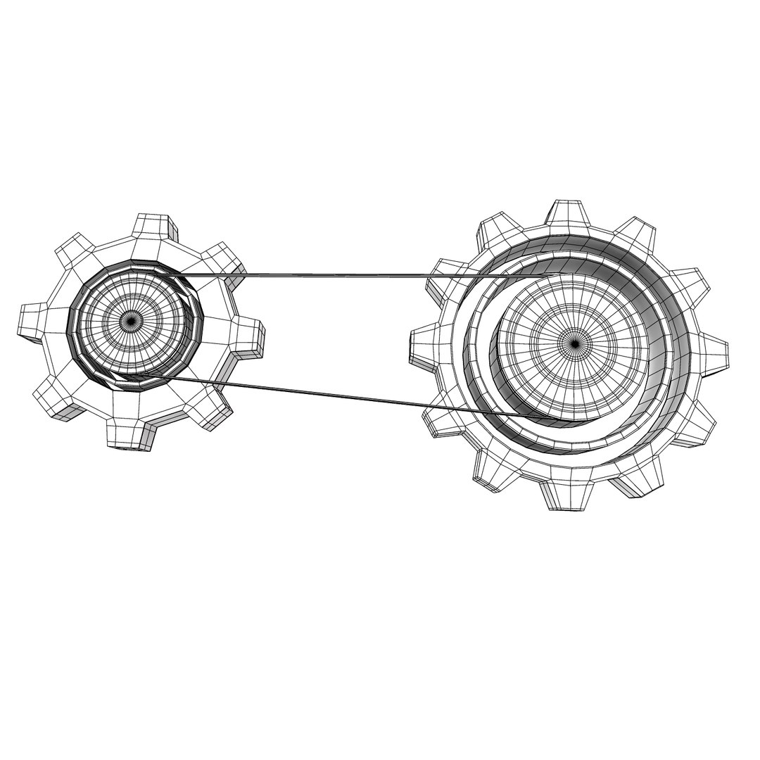 3d model mechanical machine gears