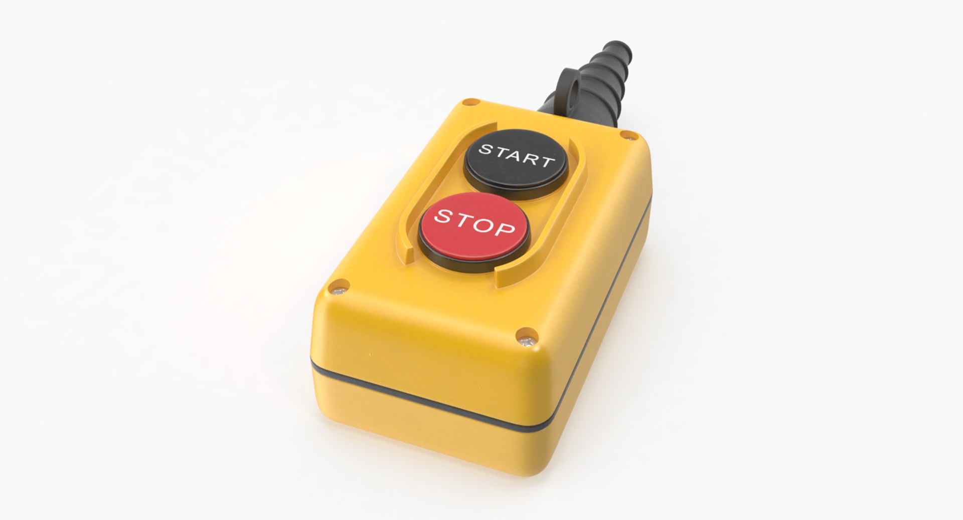 3D 2-button start stop pendant - TurboSquid 1373394