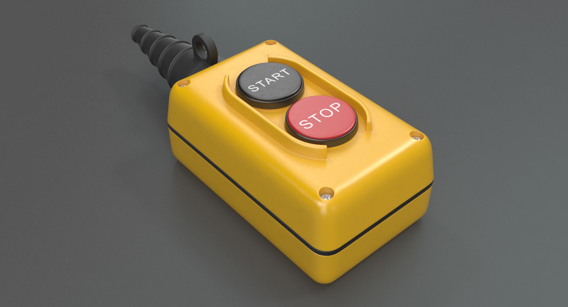 3D 2-button start stop pendant - TurboSquid 1373394