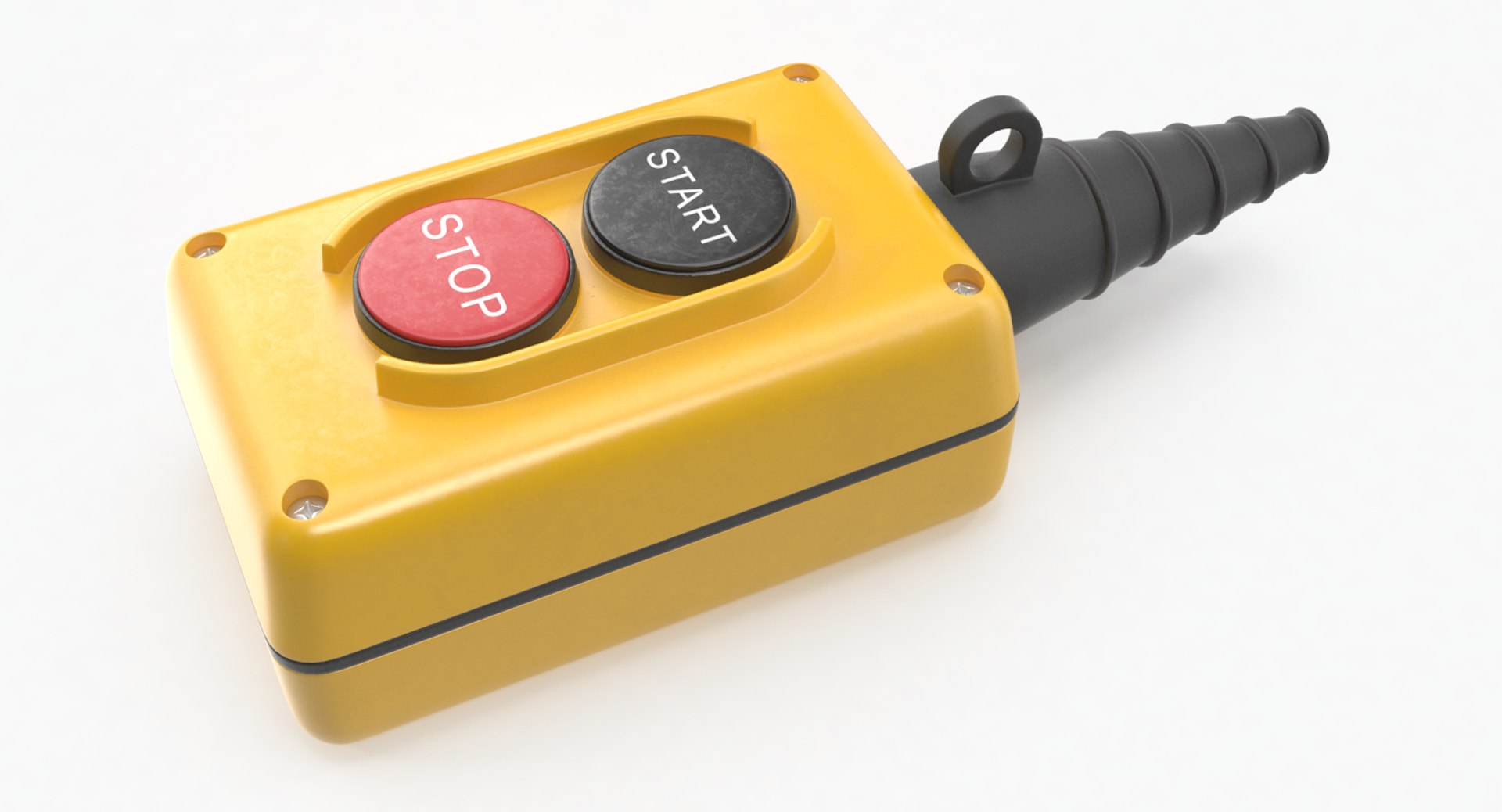 3D 2-button start stop pendant - TurboSquid 1373394