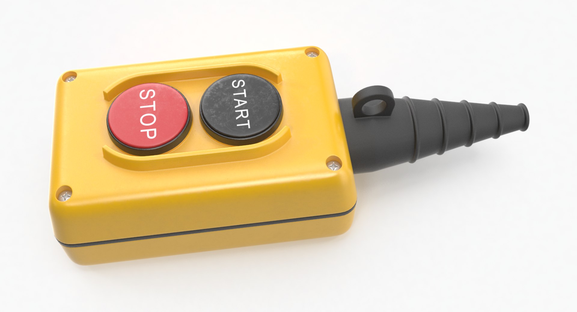 3D 2-button start stop pendant - TurboSquid 1373394