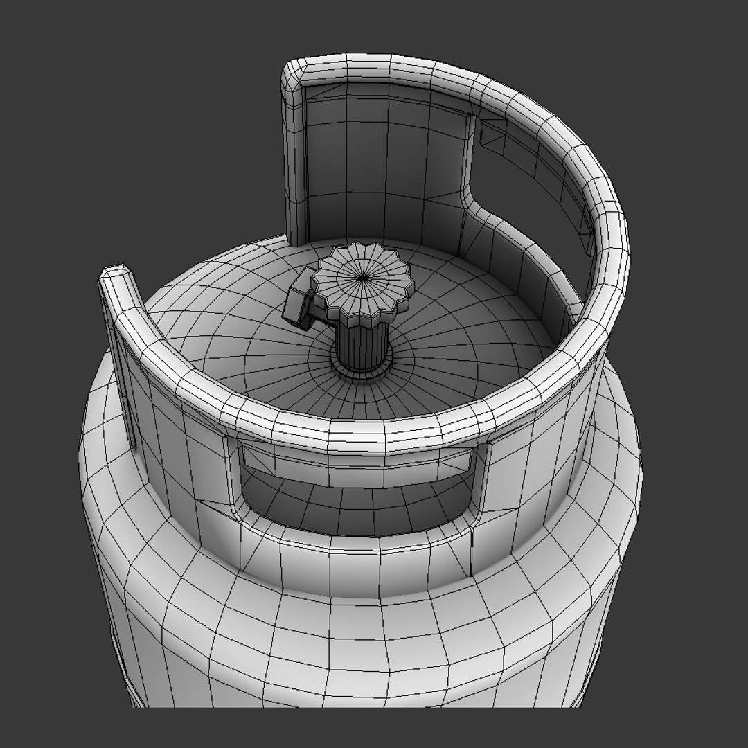 Propane Gas Tank Small 3d Model