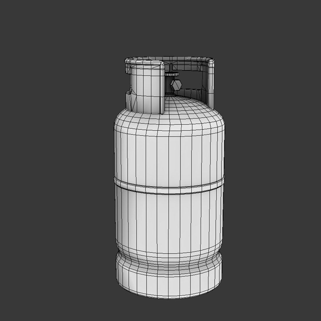 Propane Gas Tank Small 3d Model