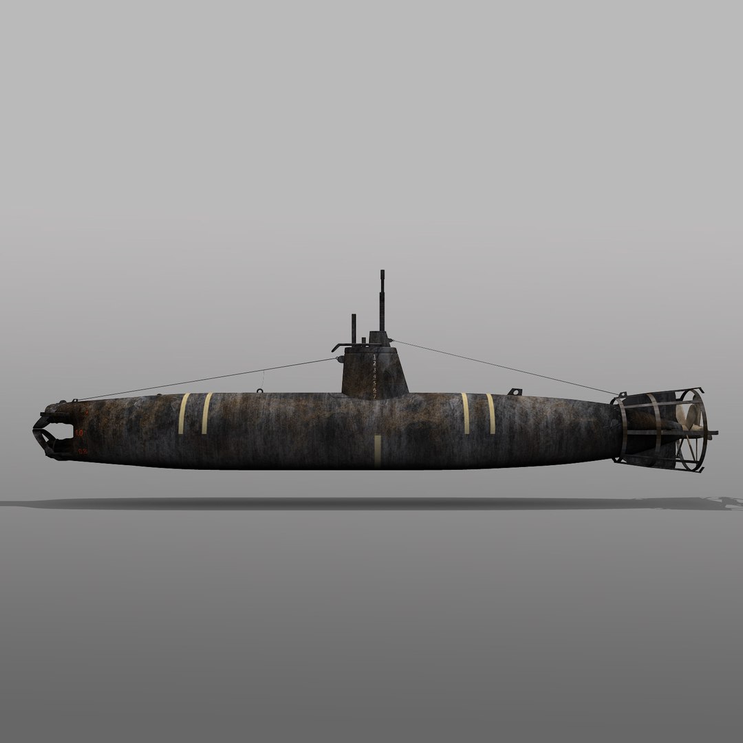 Submarine Surcouf French 3d Model