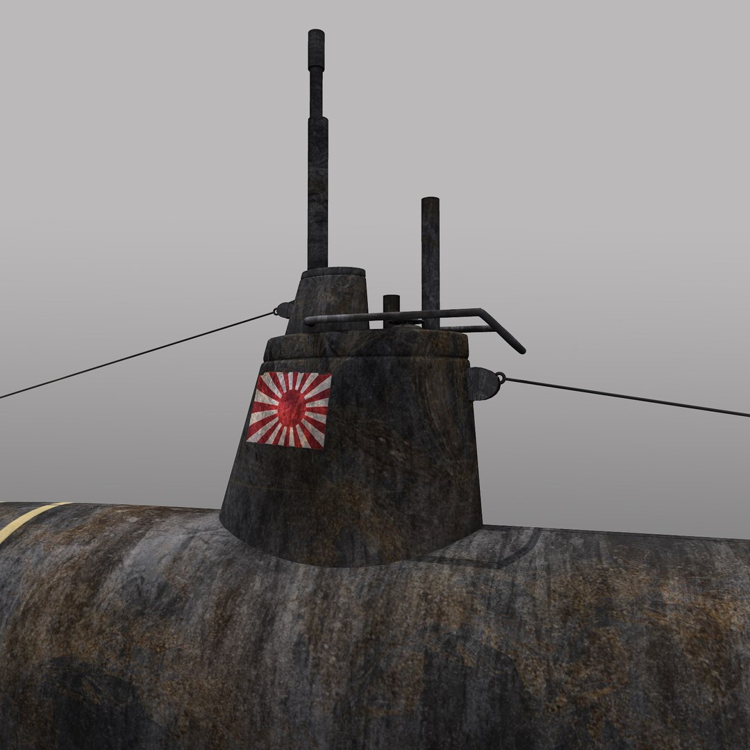 Submarine Surcouf French 3d Model