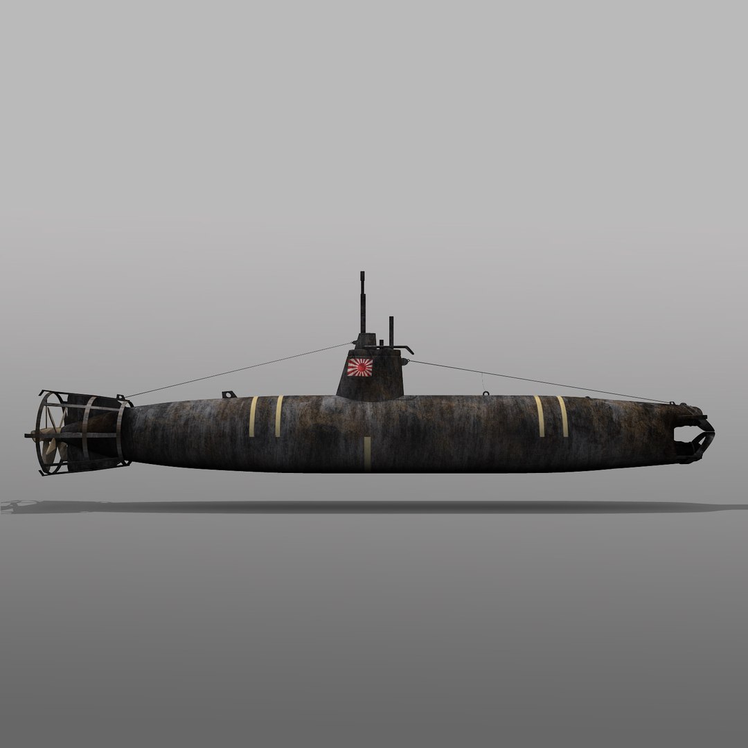 Submarine Surcouf French 3d Model