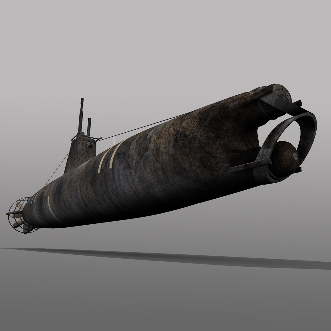 Submarine Surcouf French 3d Model