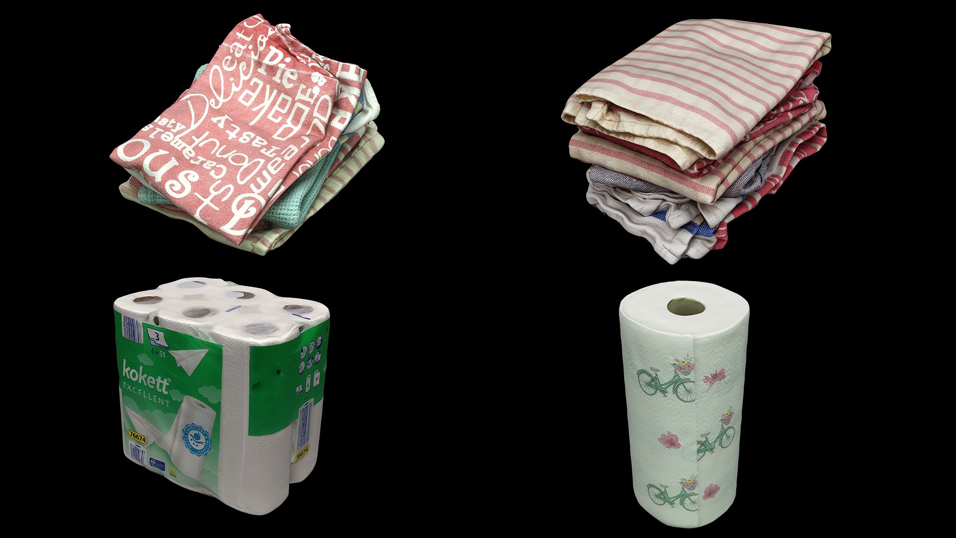 3D Paper-Kitchen Towel Collection 01 Model - TurboSquid 2070652