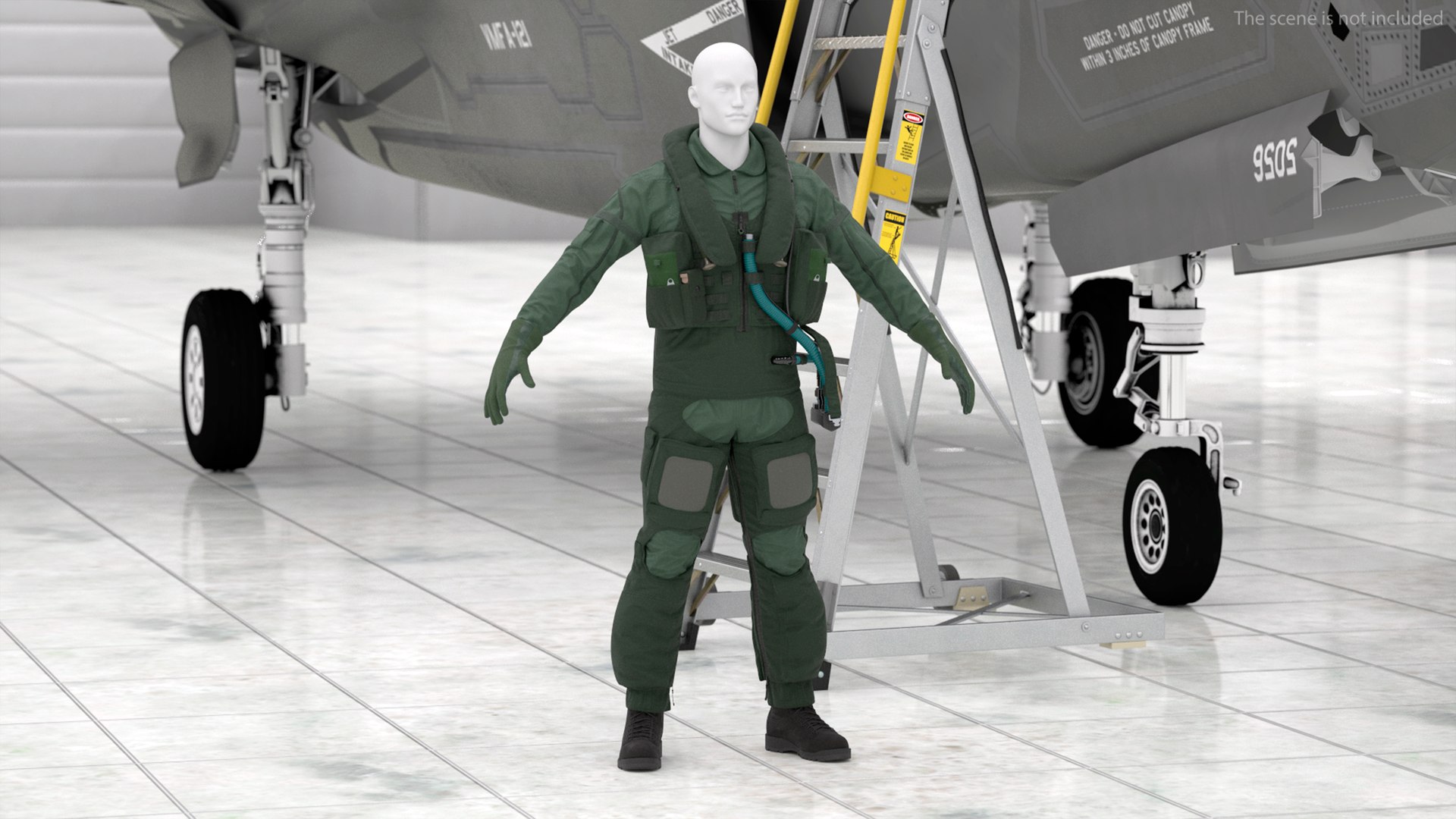 3D Modern Jet Fighter Pilot Suit Model - TurboSquid 2378838