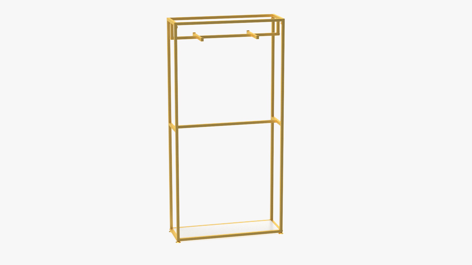 3D Double Coat Rack Gold - TurboSquid 2248141