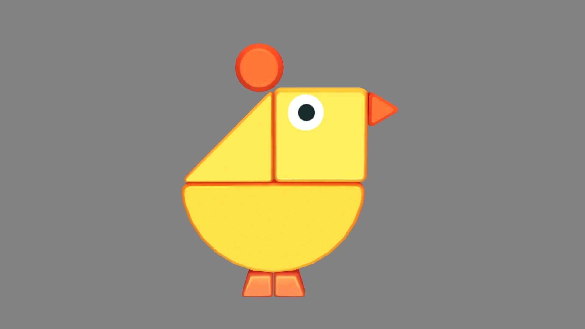 Animal shape blocks - Yellow chicken toys 3D - TurboSquid 2112650