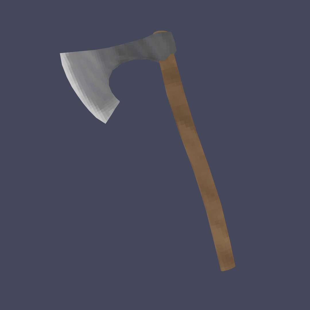 Low Poly Viking Axe 3D - TurboSquid 2120154