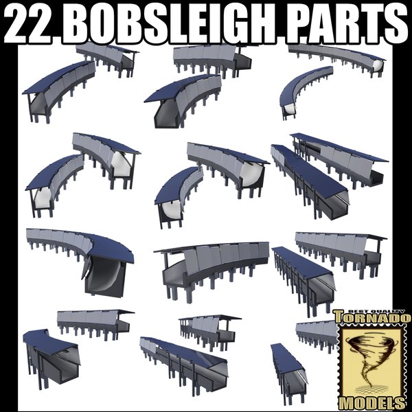 bobsleigh sled 3d model