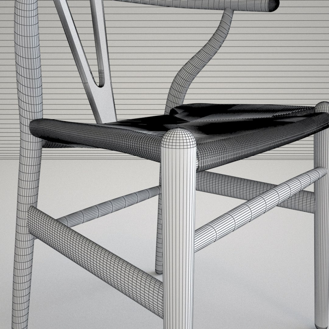 3ds max wishbone chair hans wegner