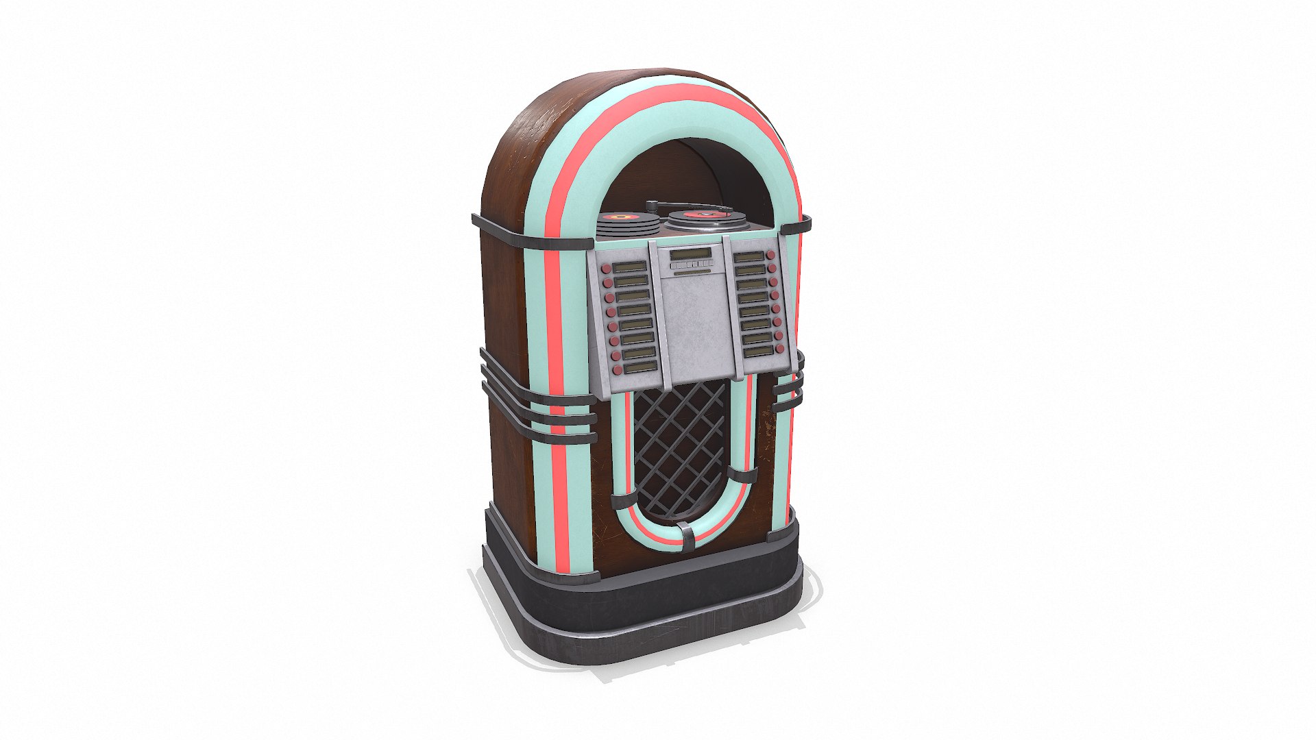 3D Vintage Jukebox Music Playing Device Low-poly PBR - TurboSquid 2503671