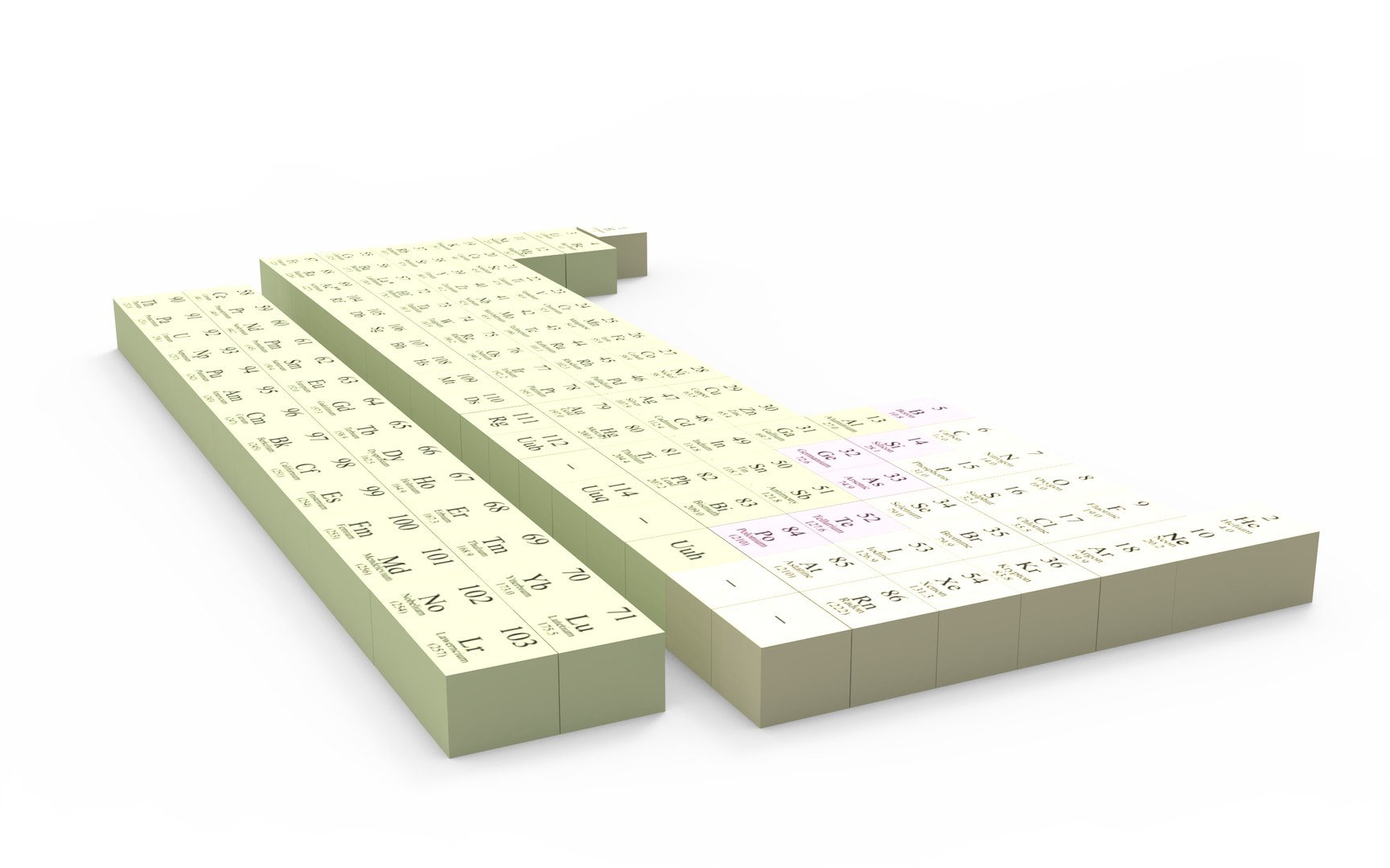 3D Periodic Table - TurboSquid 2139230