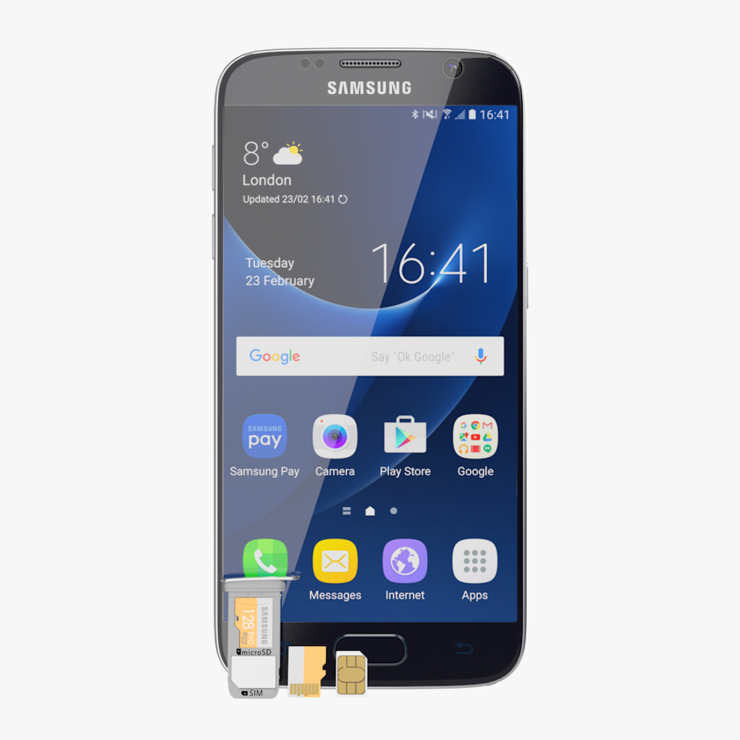 Realistic Samsung Galaxy S7 3d Model