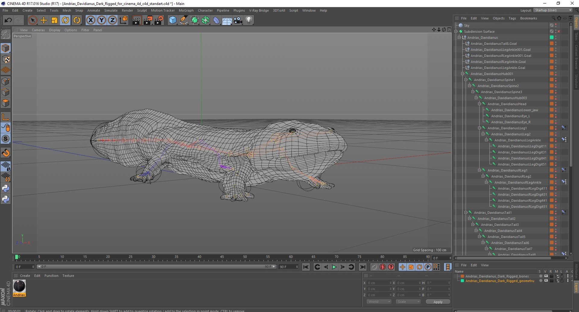 Andrias Davidianus Dark Rigged For Cinema 4D Model - TurboSquid 2258249