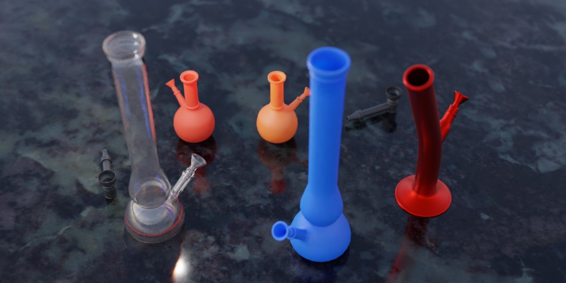 Bongs And Pipes Collection Model - TurboSquid 1746796