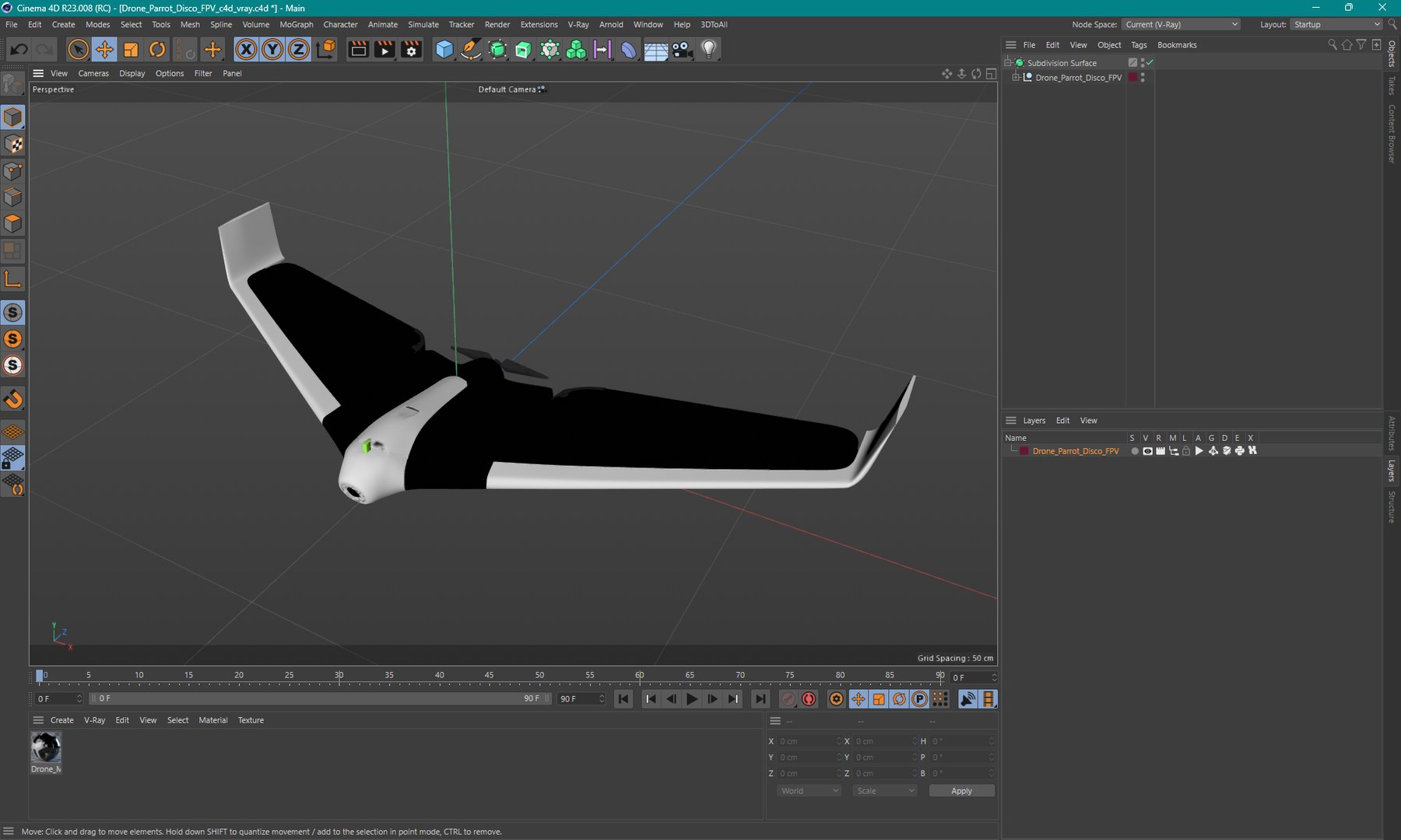 Drone Parrot Disco FPV 3D Model - TurboSquid 2341188