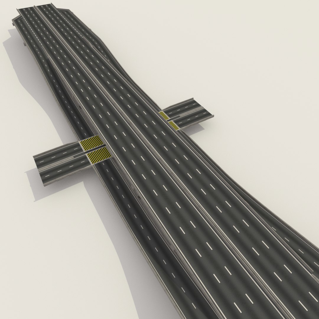 3d Model Of City Roads Construction Kit