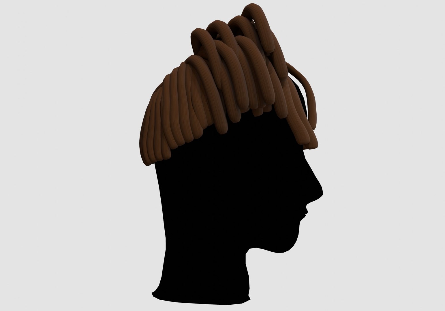 Braids Cartoon Hairstyle 3D - TurboSquid 1931826