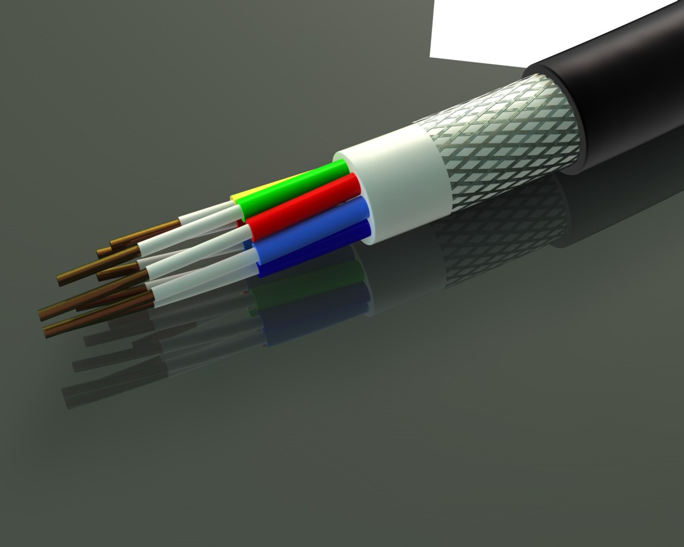 Electric Cable Cross Section 3D Model - TurboSquid 1523554