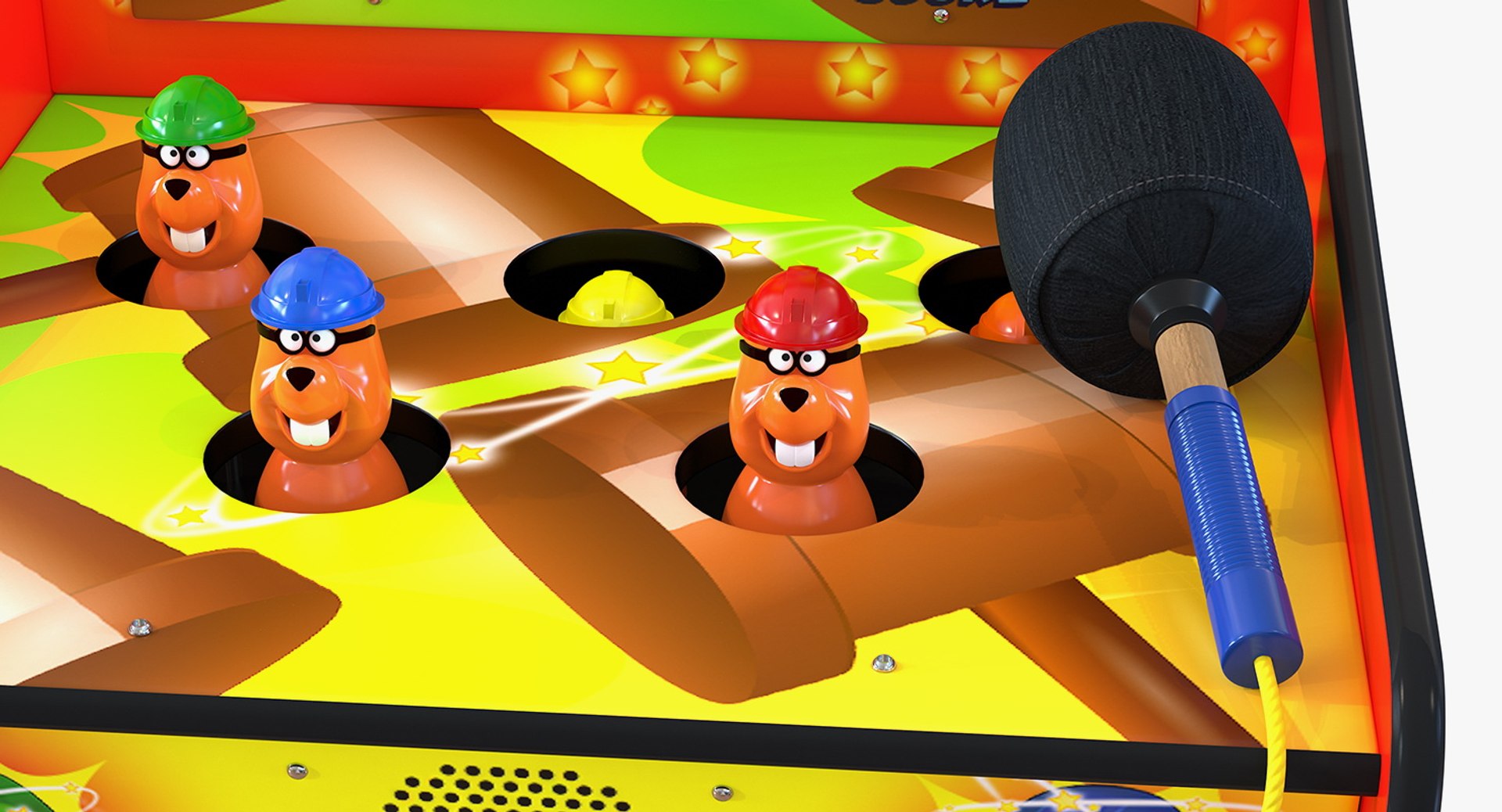 3D Whack Mole Attraction - TurboSquid 1380443