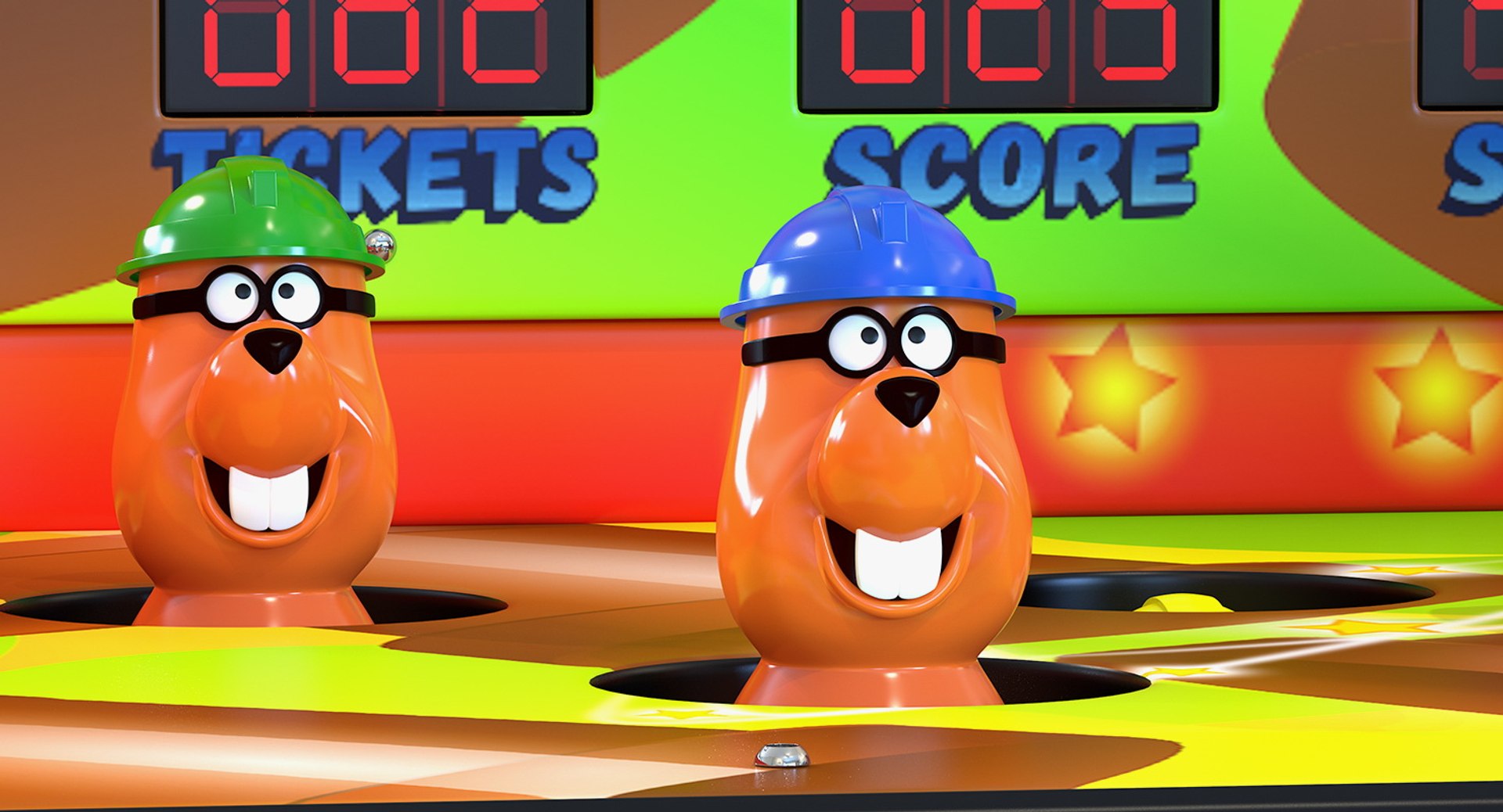 3D Whack Mole Attraction - TurboSquid 1380443