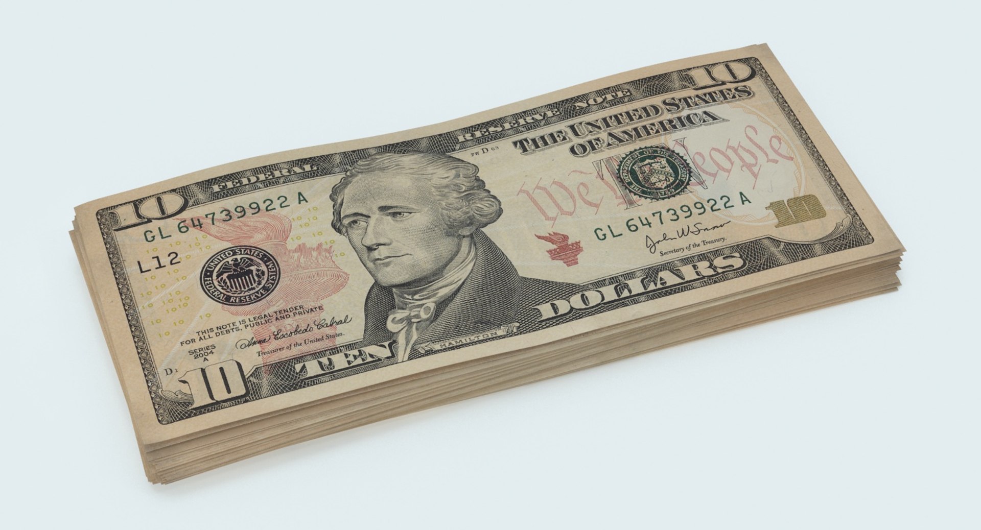 Max 10 Dollar Bill Stack