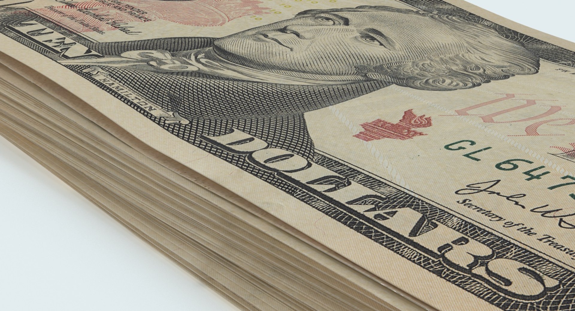 Max 10 Dollar Bill Stack