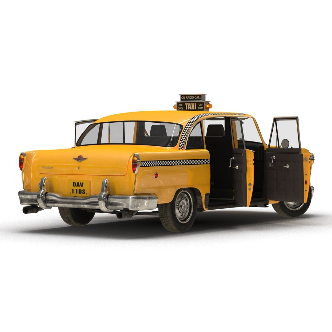 3d old nyc checker cab model