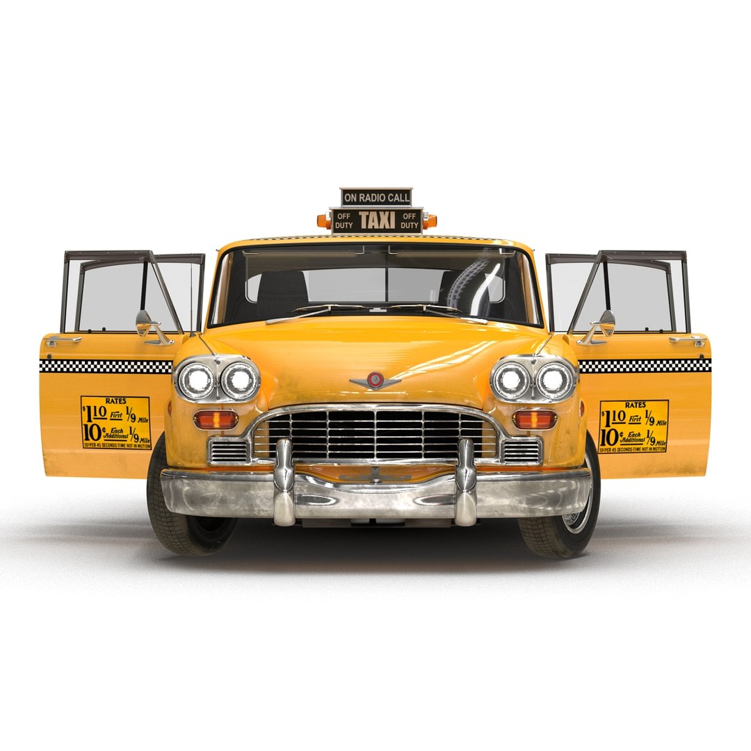 3d old nyc checker cab model
