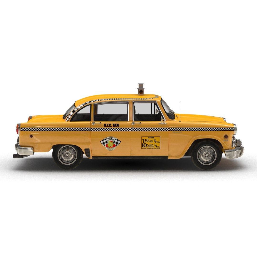 3d old nyc checker cab model