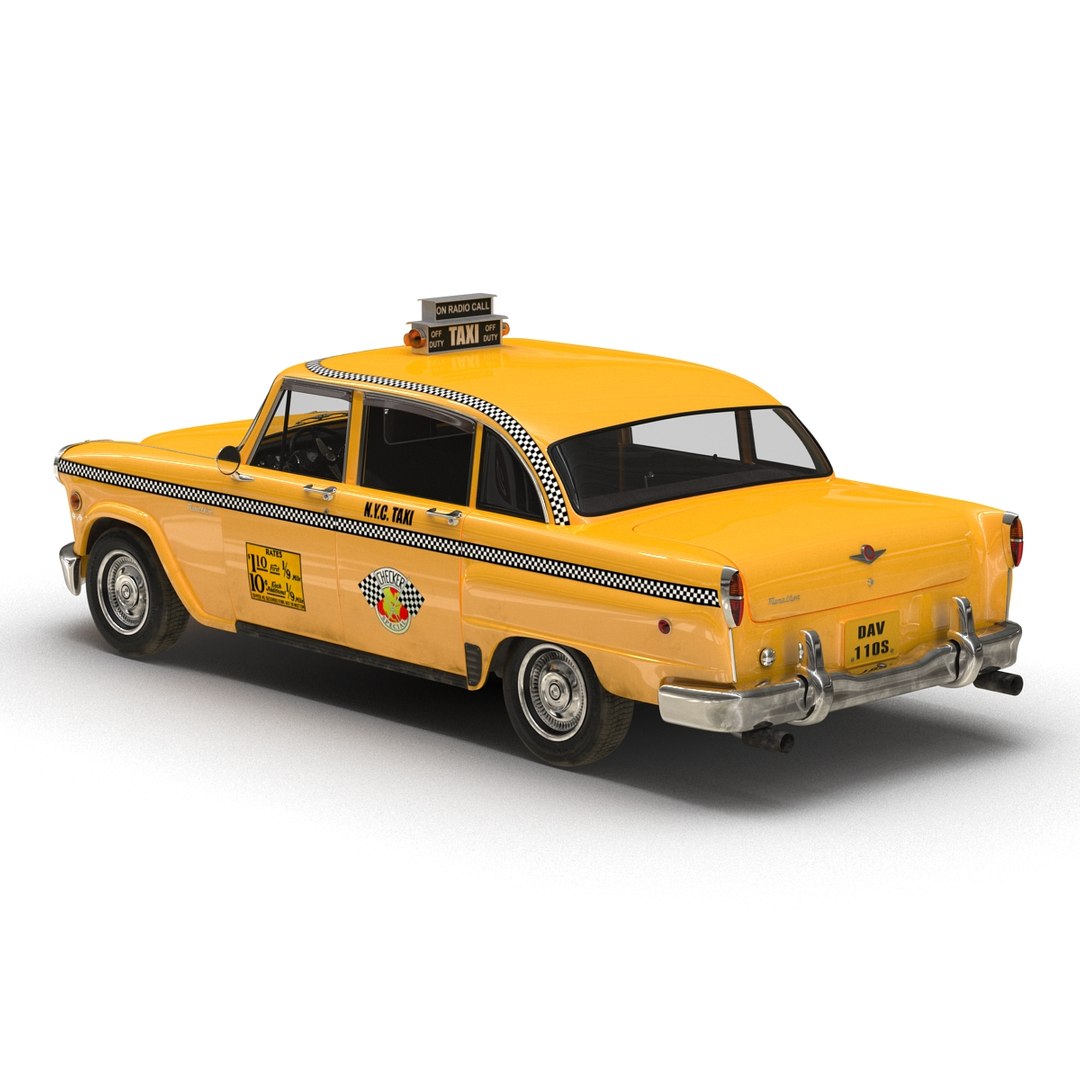 3d old nyc checker cab model