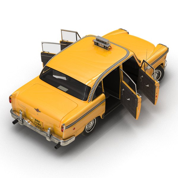 3d old nyc checker cab model