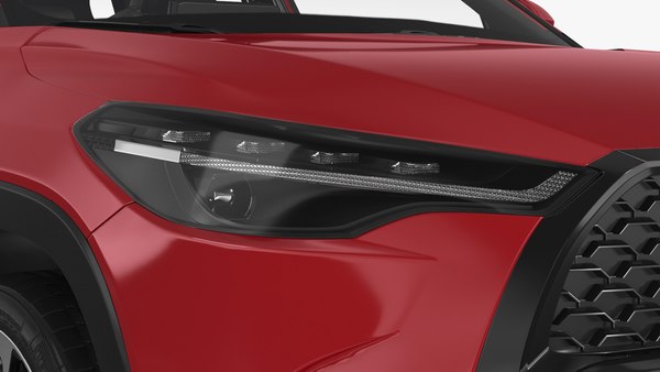 Toyota Corolla Cross 2023 레드 컬러 리지드 3D 모델 - TurboSquid 2202760