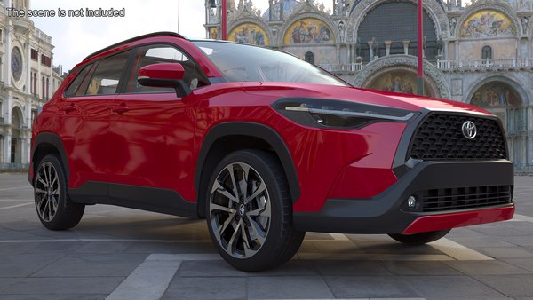 Toyota Corolla Cross 2023 레드 컬러 리지드 3D 모델 - TurboSquid 2202760