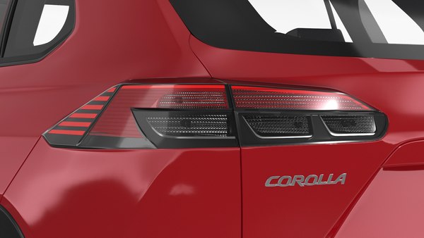 Toyota Corolla Cross 2023 레드 컬러 리지드 3D 모델 - TurboSquid 2202760