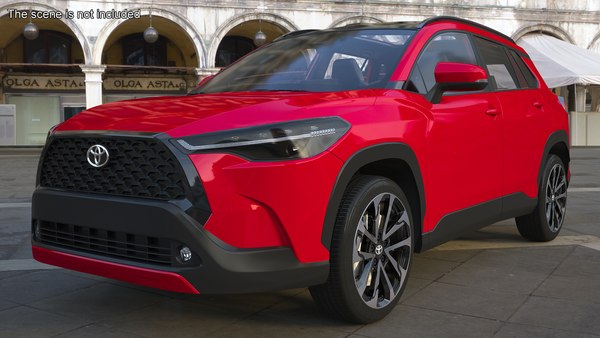 Toyota Corolla Cross 2023 레드 컬러 리지드 3D 모델 - TurboSquid 2202760