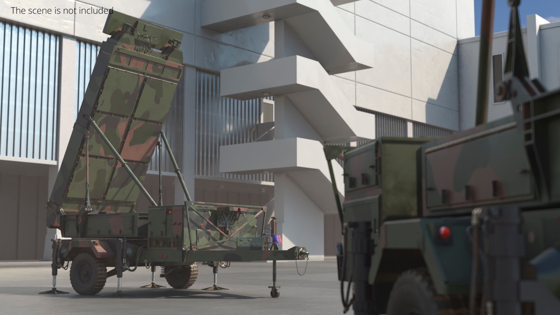 3D Model AN-TPS-80 Ground Air Radar System Deployed - TurboSquid 2518727