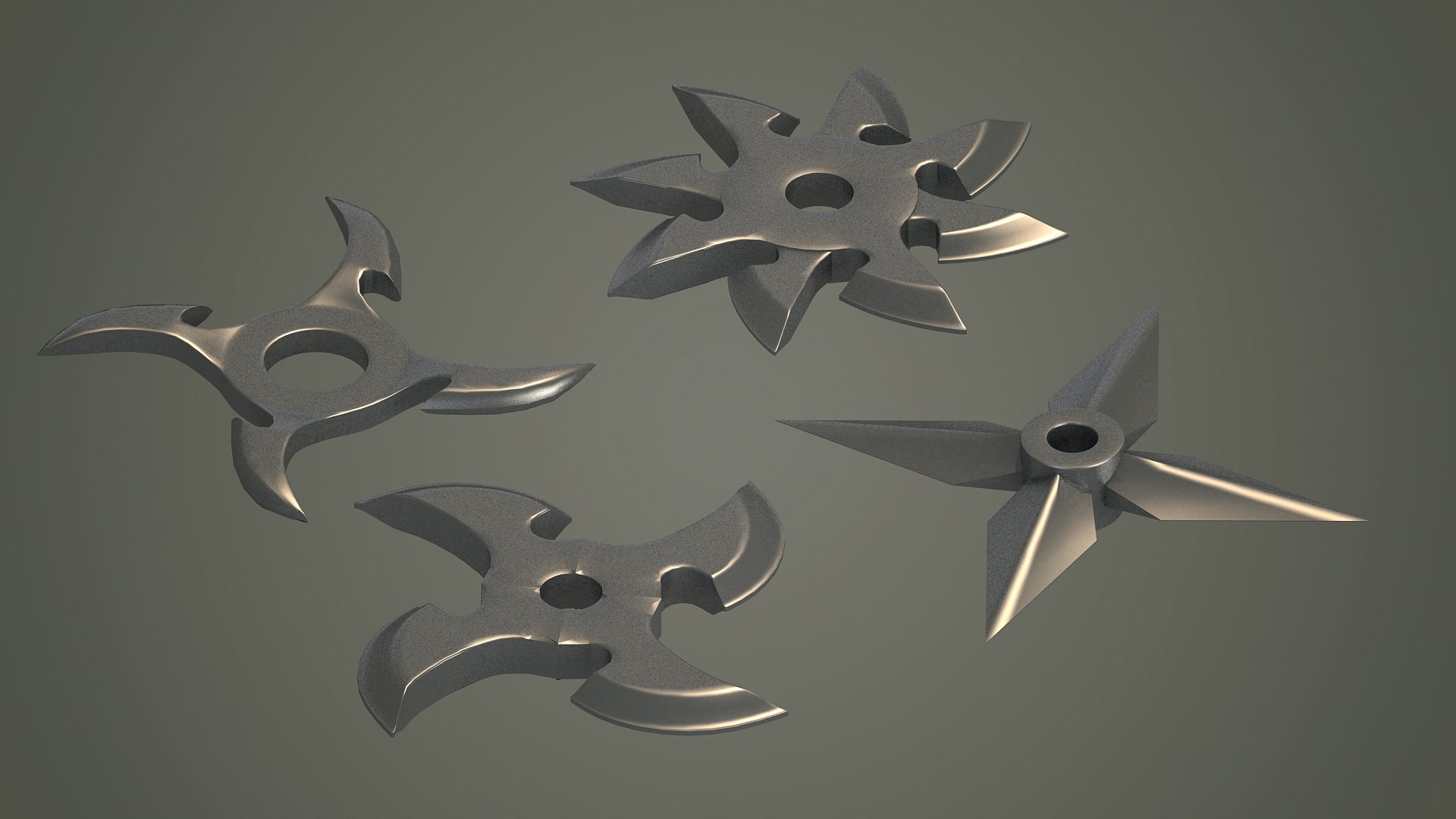 3D Medieval Fantasy Weapons Knife Knives Throwing Dart Assassin ...