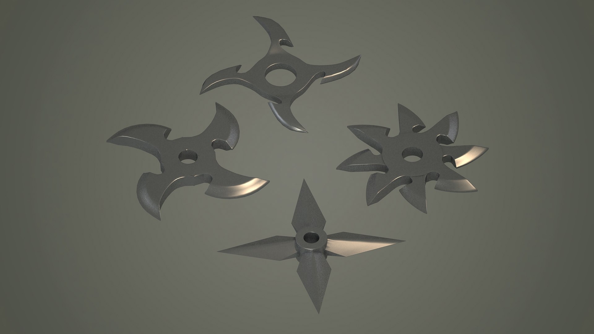 3D Medieval Fantasy Weapons Knife Knives Throwing Dart Assassin ...