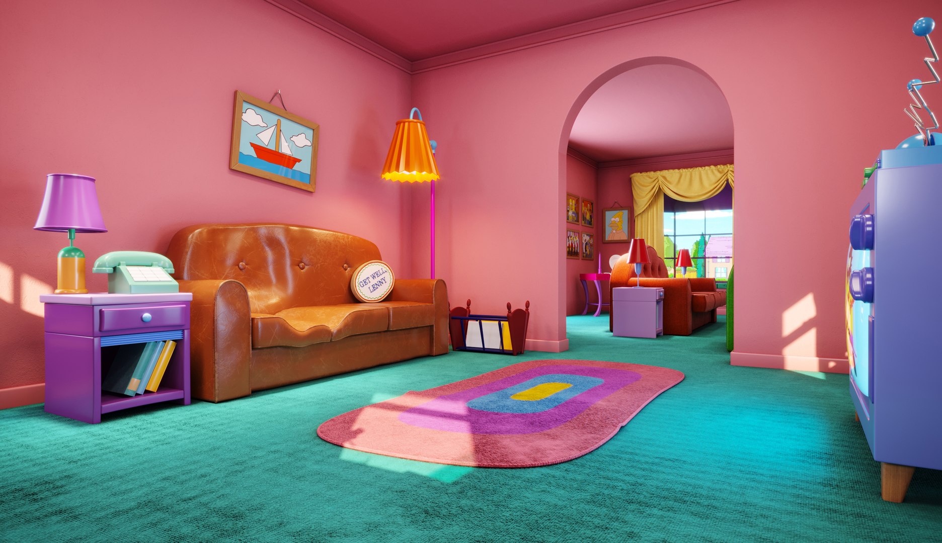Simpsons Livingroom 3D Model - TurboSquid 1936707