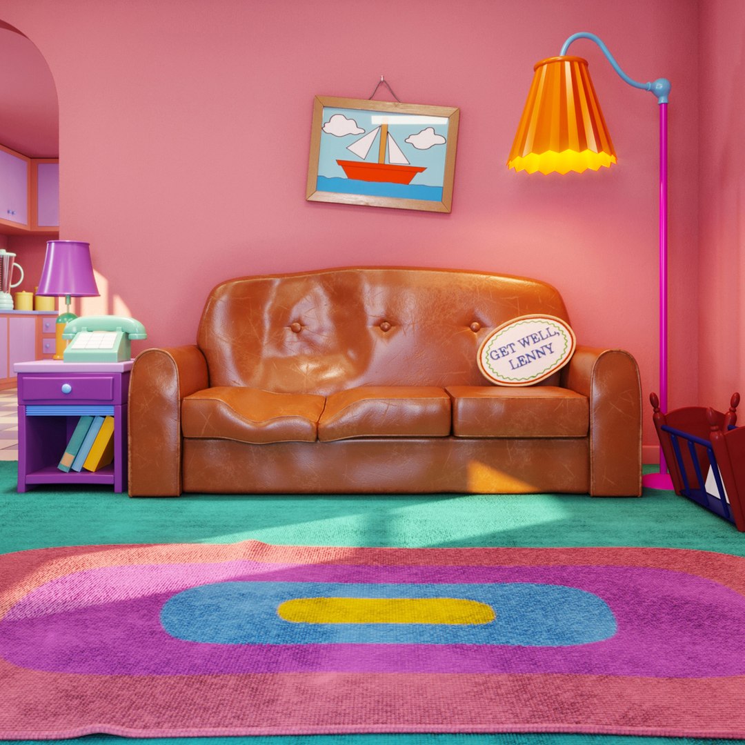 Simpsons Livingroom 3D Model - TurboSquid 1936707