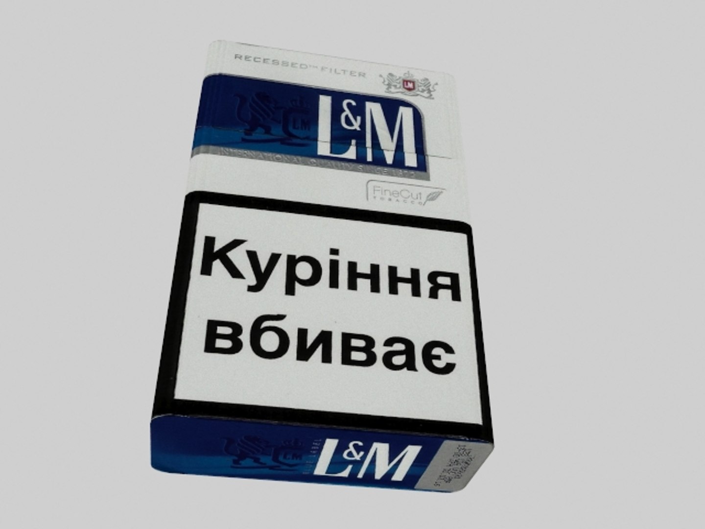3d pack cigarettes lm blue