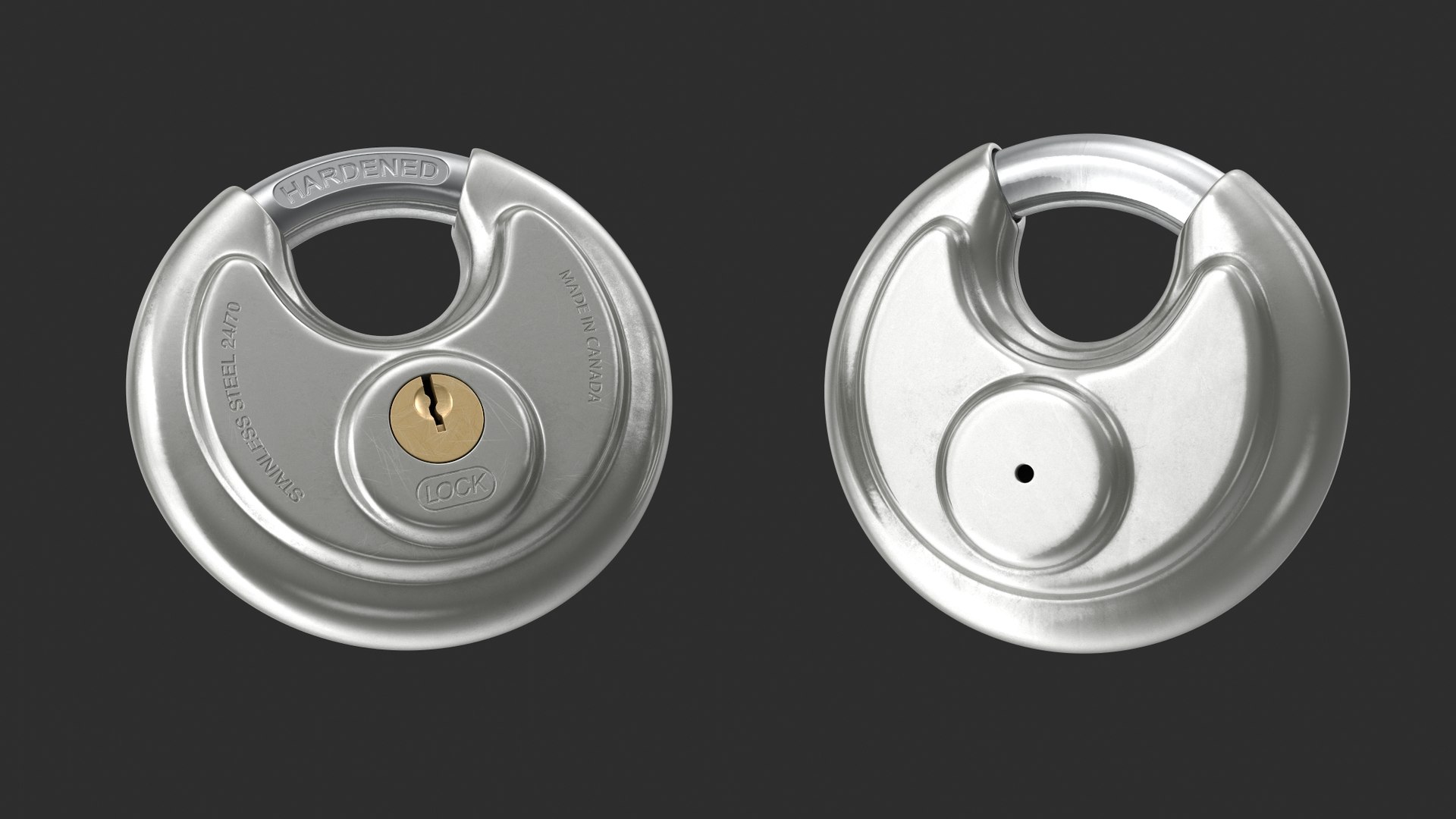 Steel Round Padlock With Keys 3D Model - TurboSquid 1921783