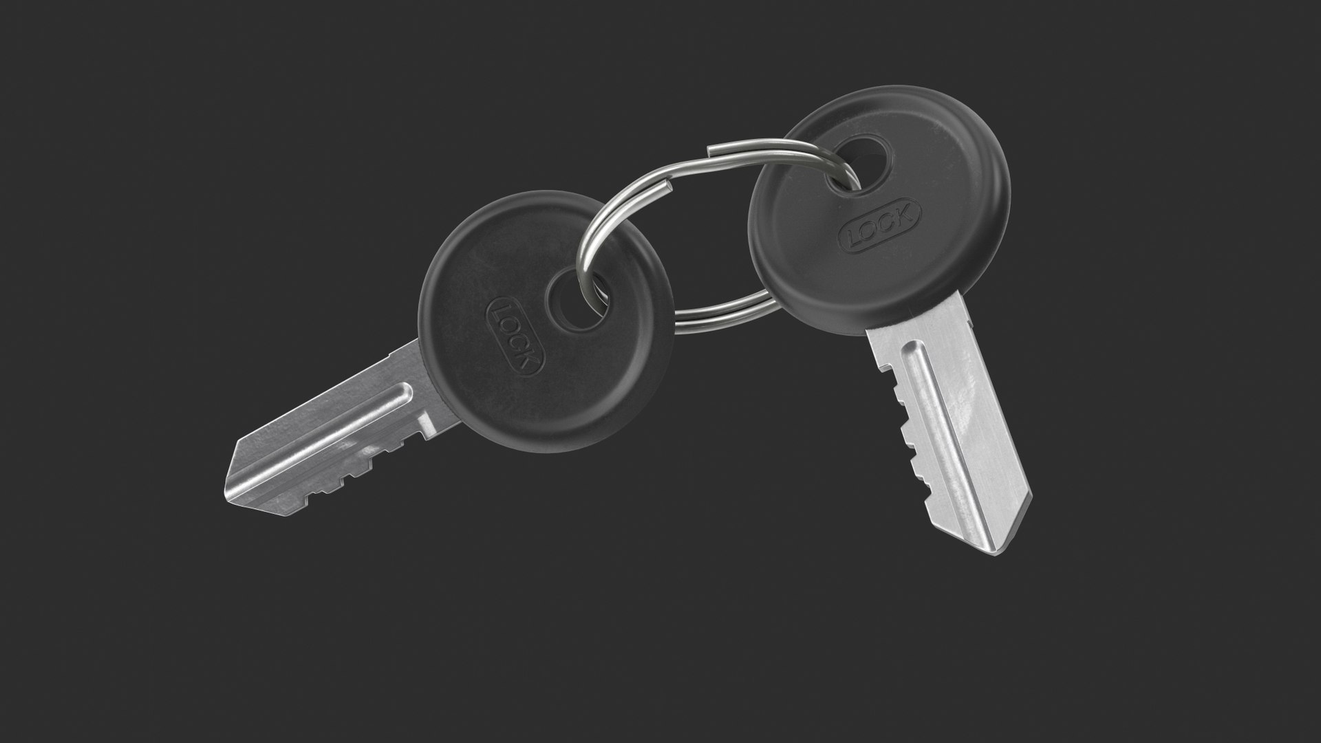 Steel Round Padlock With Keys 3D Model - TurboSquid 1921783