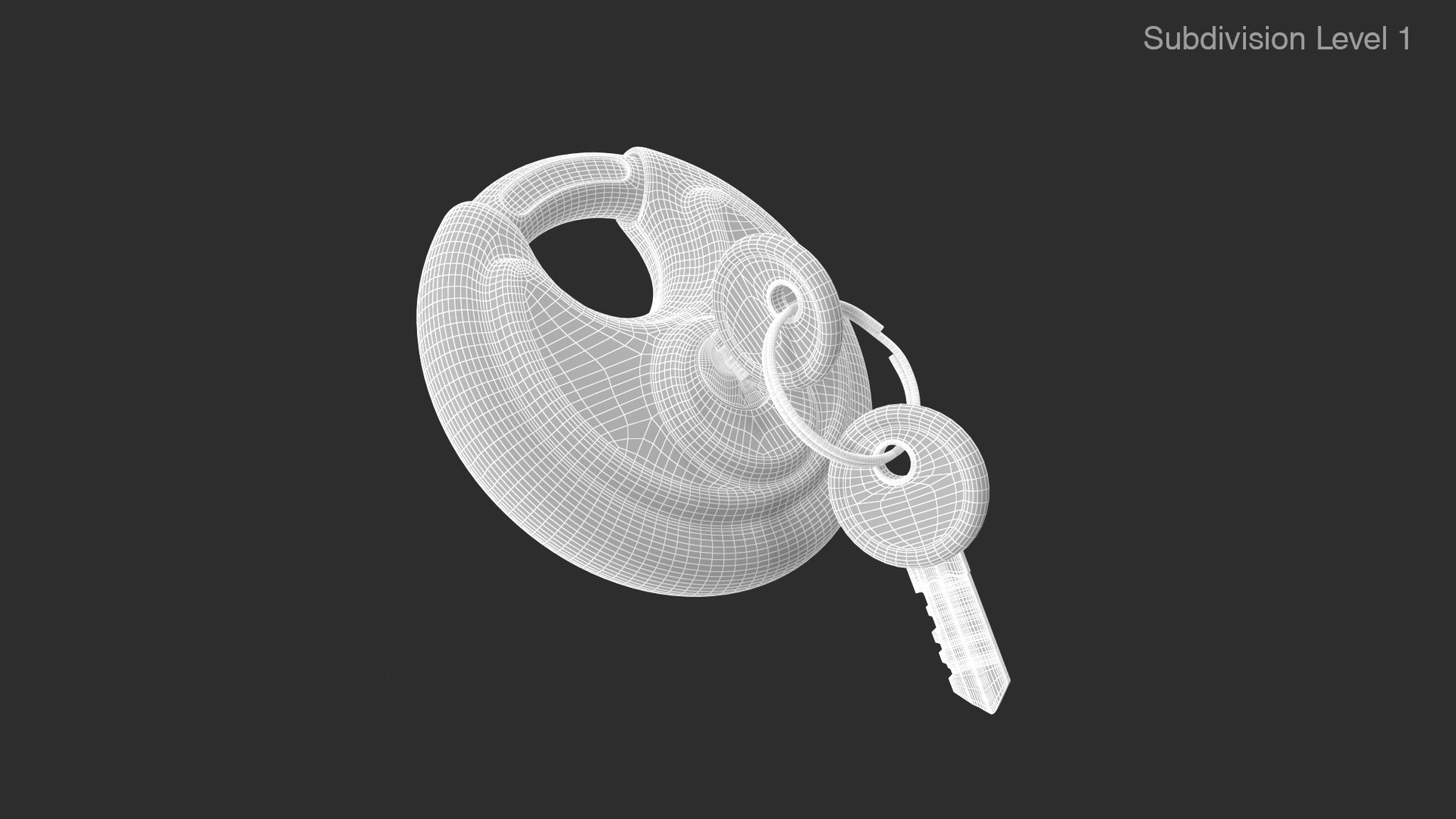 Steel Round Padlock With Keys 3D model - TurboSquid 1921783